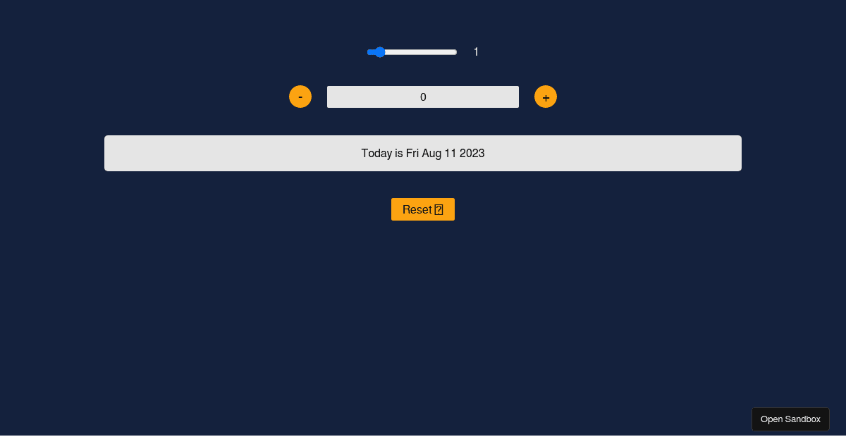 date-challenge V2 - Codesandbox