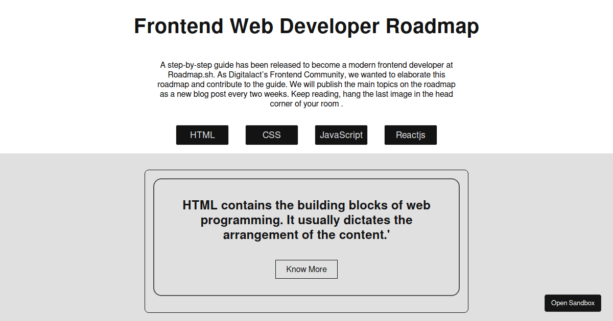wed-developer-roadmap - Codesandbox