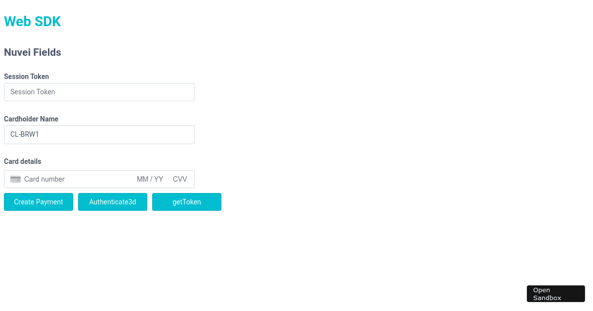react webSDK 1 fields - Codesandbox