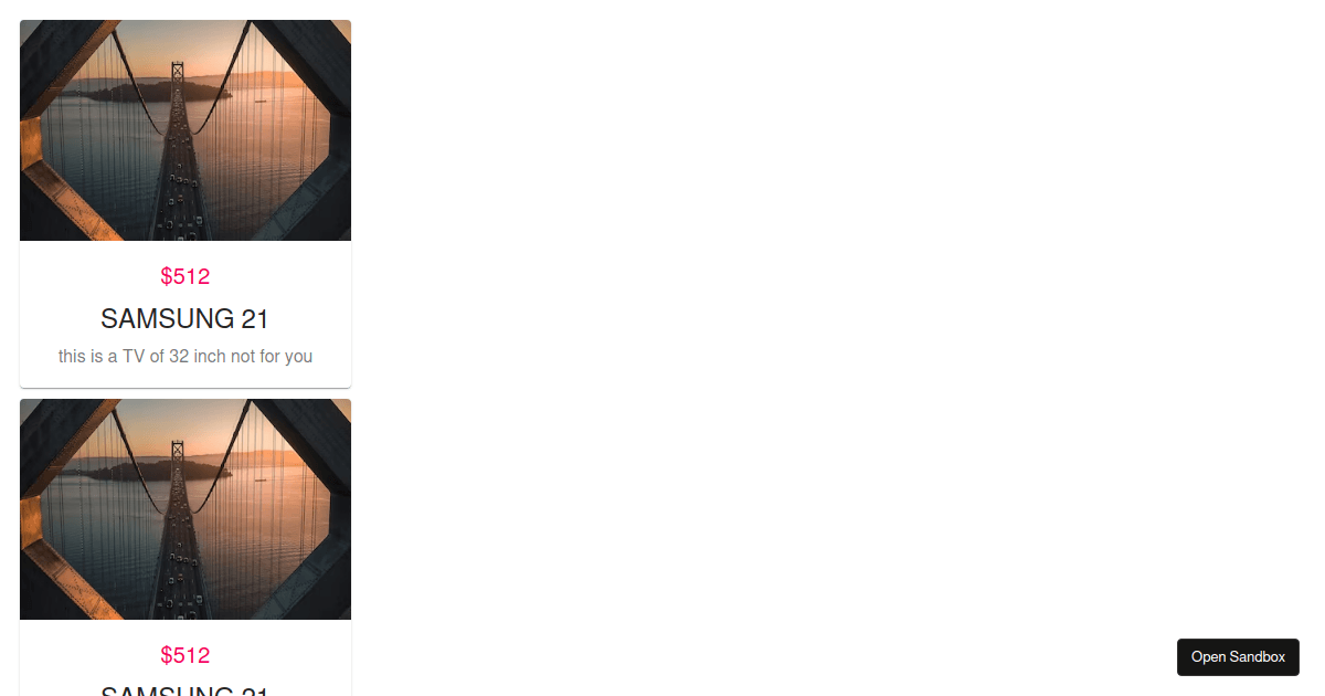 Material UI Card Carousel - Codesandbox