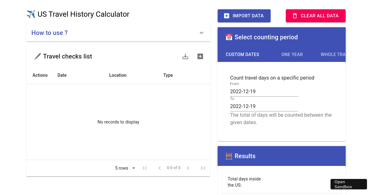travel-history-parser - Codesandbox