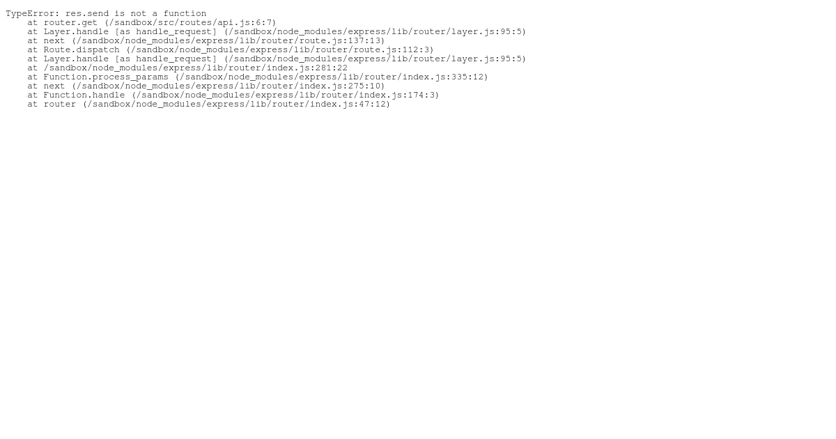 node js (forked) - Codesandbox node js (forked) - Codesandbox