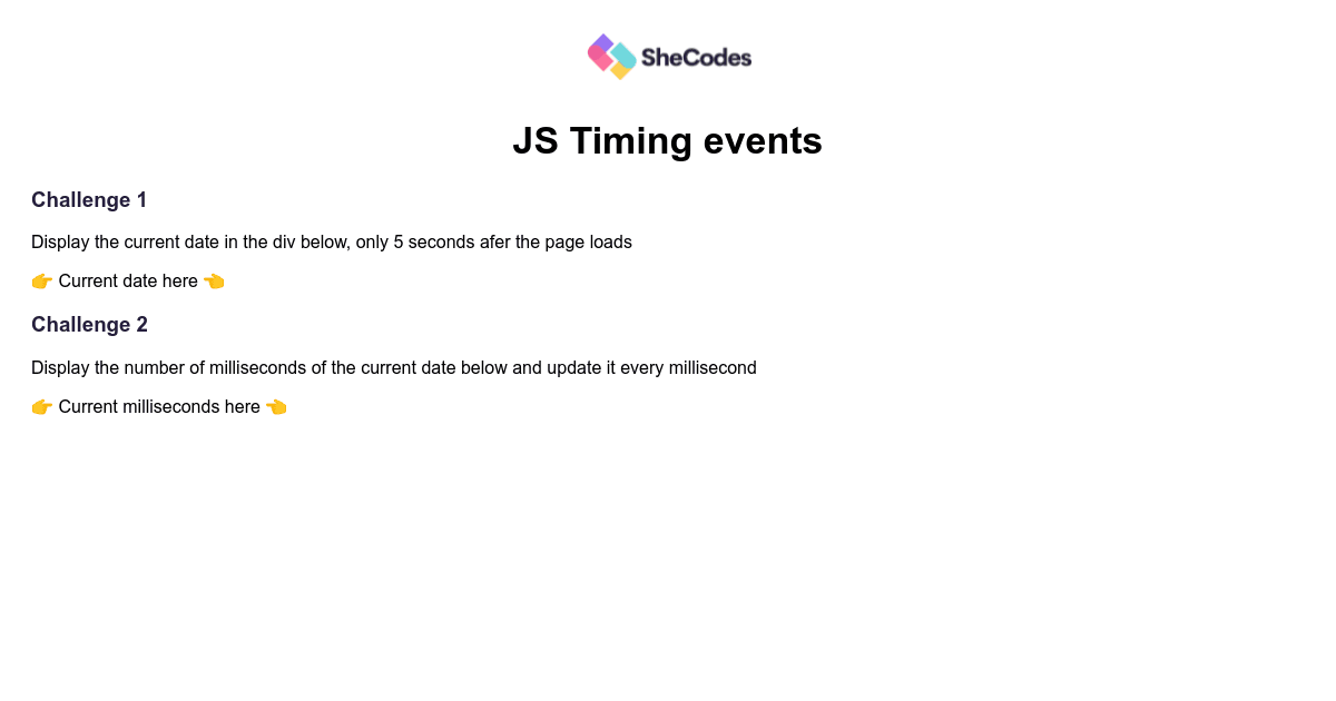 JS Timing Events / Solution - Codesandbox