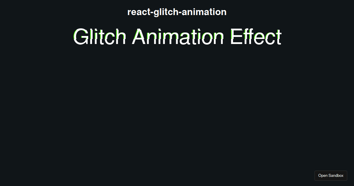 react-glitch-animation (forked) - Codesandbox