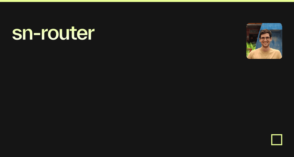sn-router - Codesandbox