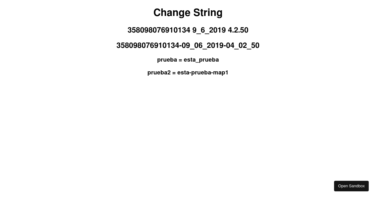 string - Codesandbox