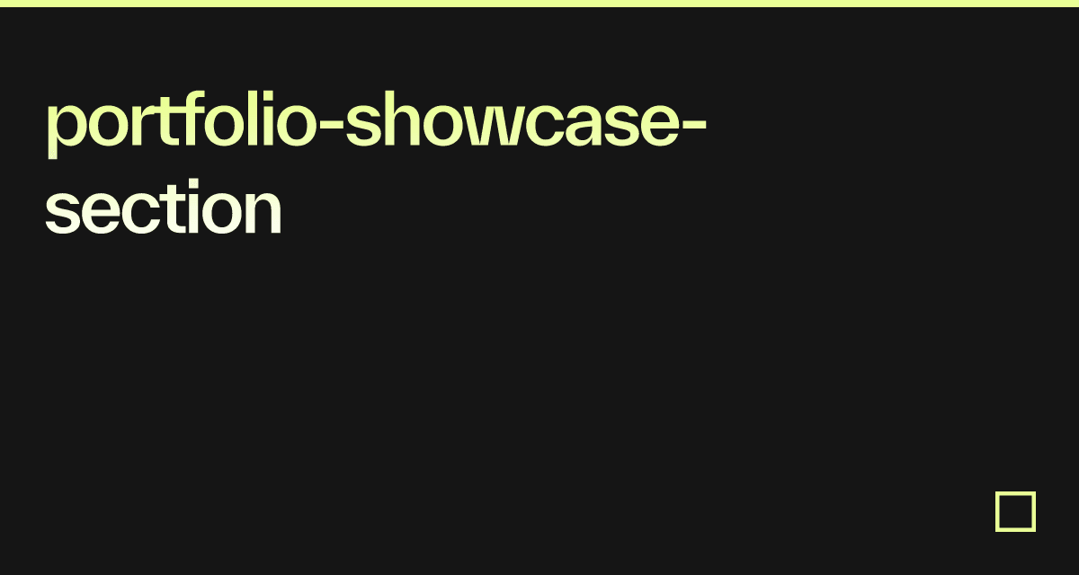 portfolio-showcase-section - Codesandbox