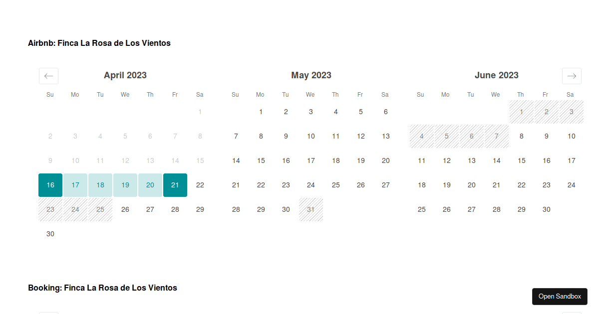 React-dates calendar with online reservations from Airbnb - Codesandbox