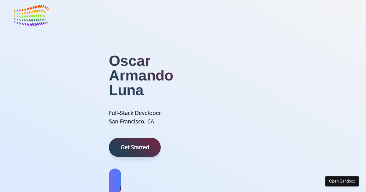 Portfolio 2022 Tailwindcss React Codesandbox