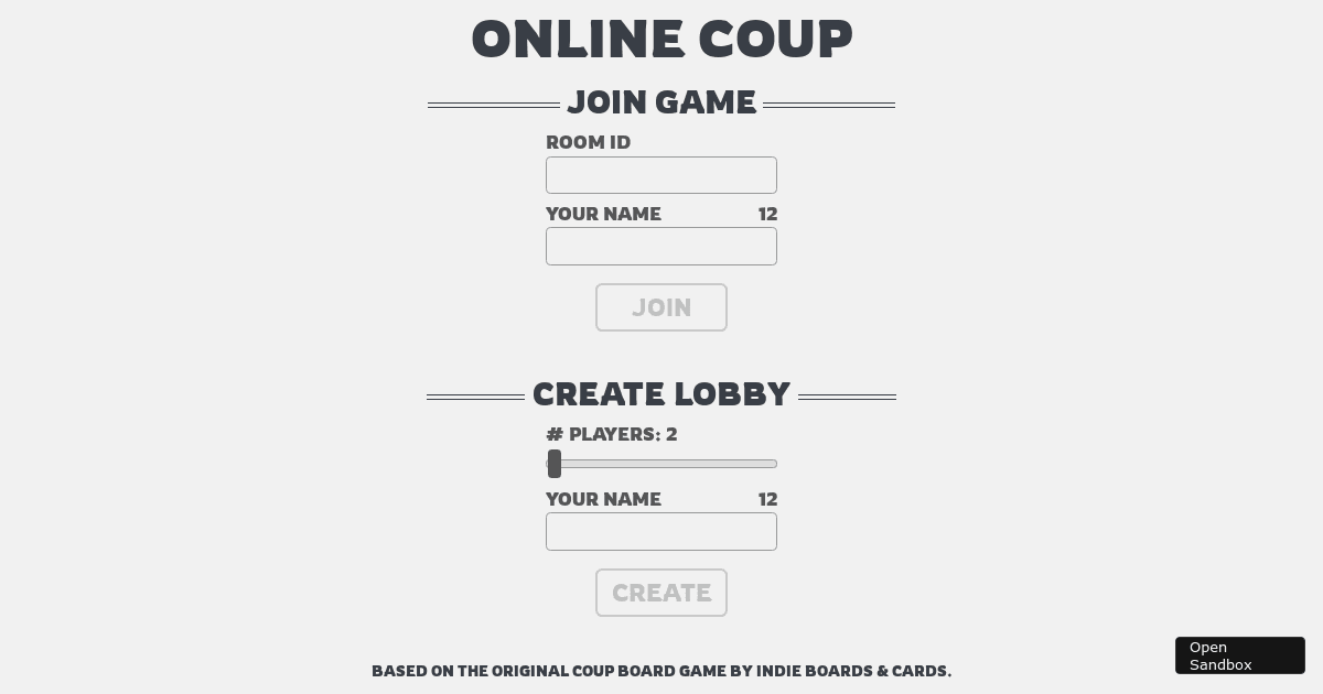 coup-modified - Codesandbox