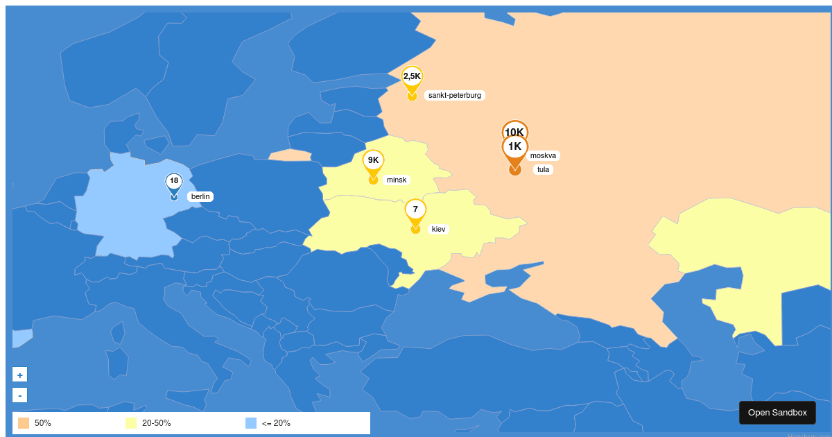 Highcharts Vue Map employees (project) - Codesandbox