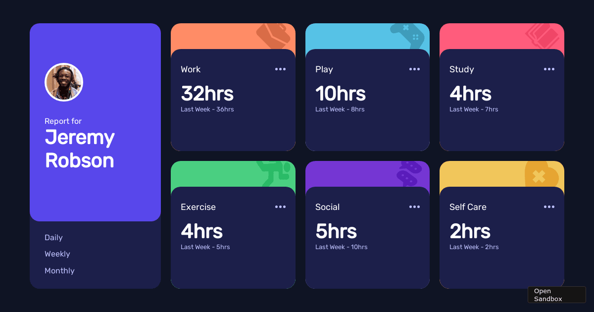 time-tracking-dashbord - Codesandbox