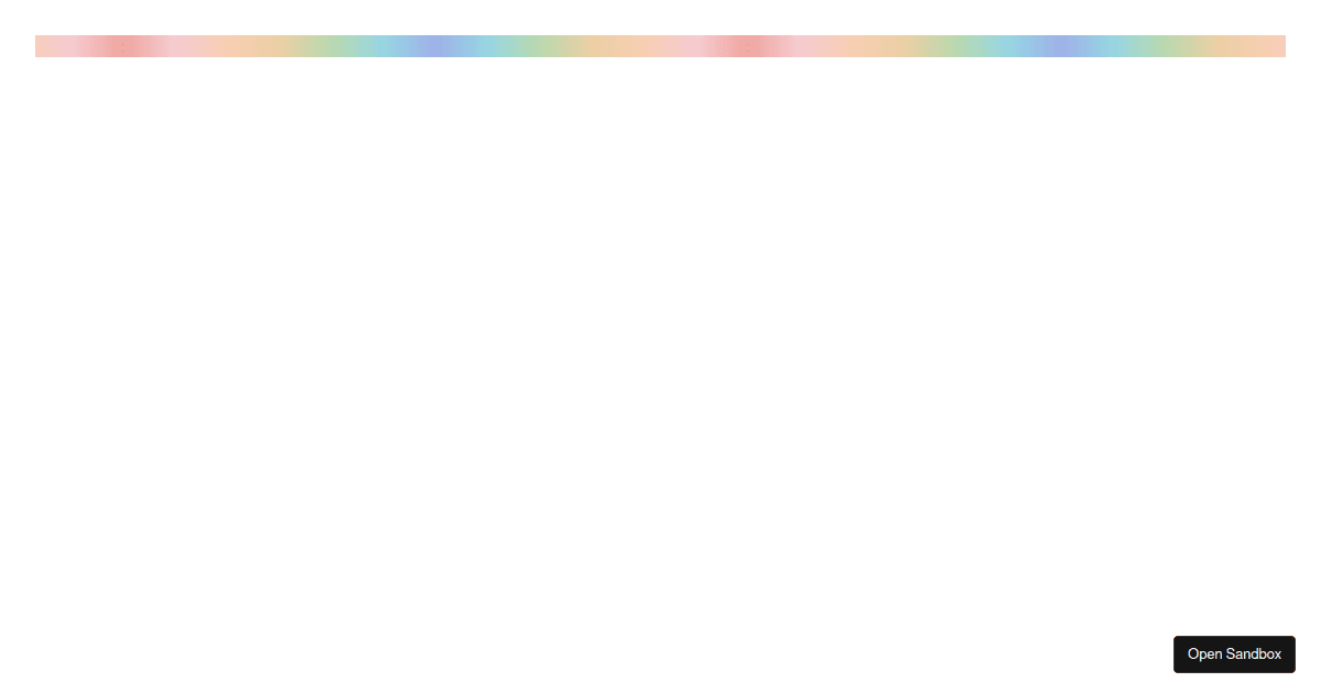Rainbow progress bar - Codesandbox