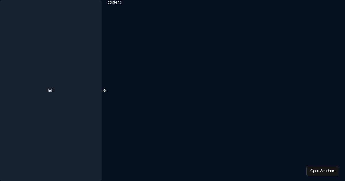 react-resizable-panels (forked) - Codesandbox