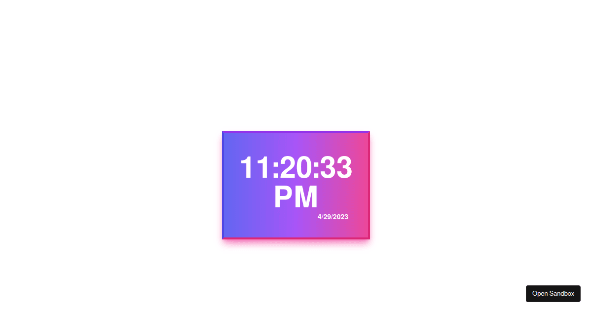 digital-clock (forked) - Codesandbox