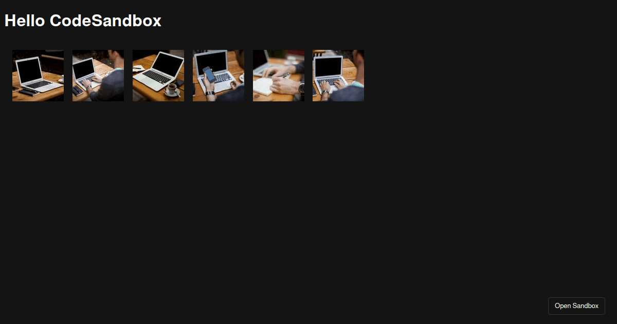 Eager loading images - Codesandbox