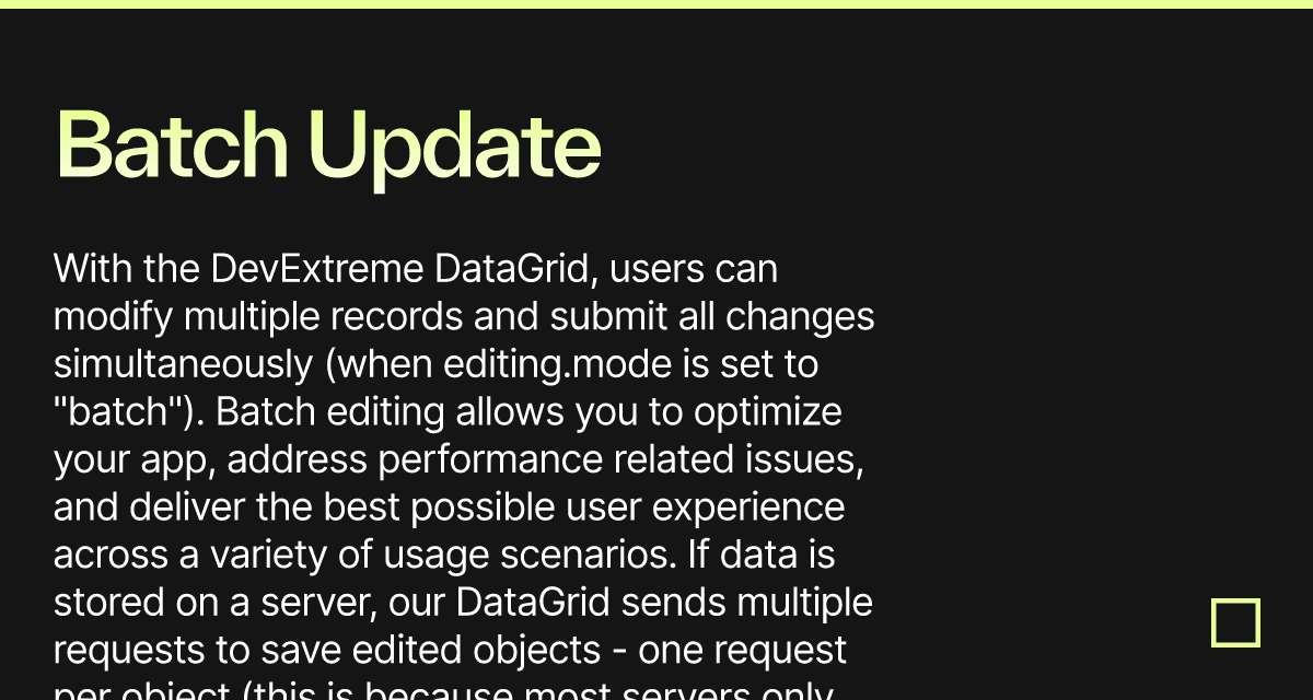 Batch Update Request - DevExtreme Data Grid - Codesandbox