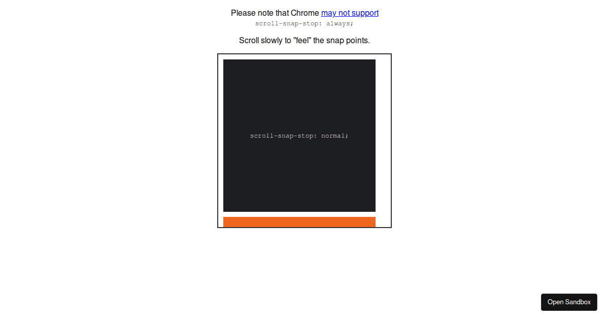 scroll-snap-stop - Codesandbox
