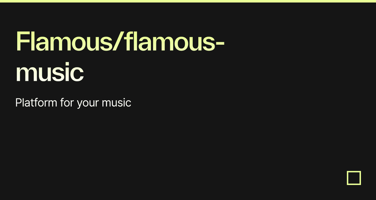 Flamous/flamous-music - Codesandbox