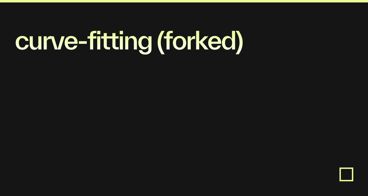 curve-fitting (forked) - Codesandbox