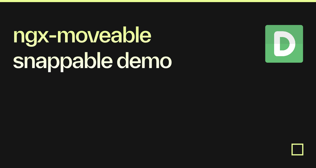 ngx-moveable snappable demo - Codesandbox