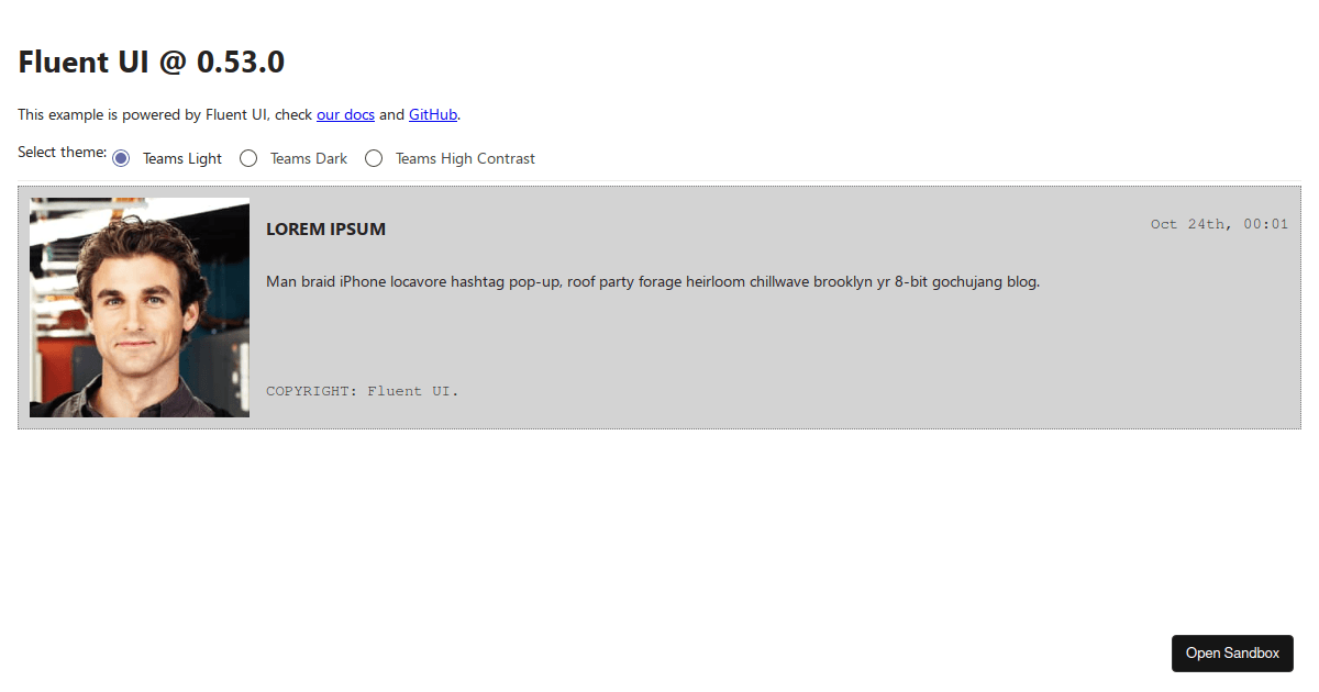 fluent-ui-example - Codesandbox