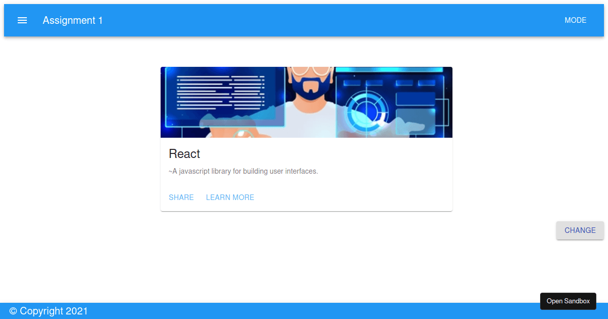 Vanshika Sanan Assignment 1 - Codesandbox