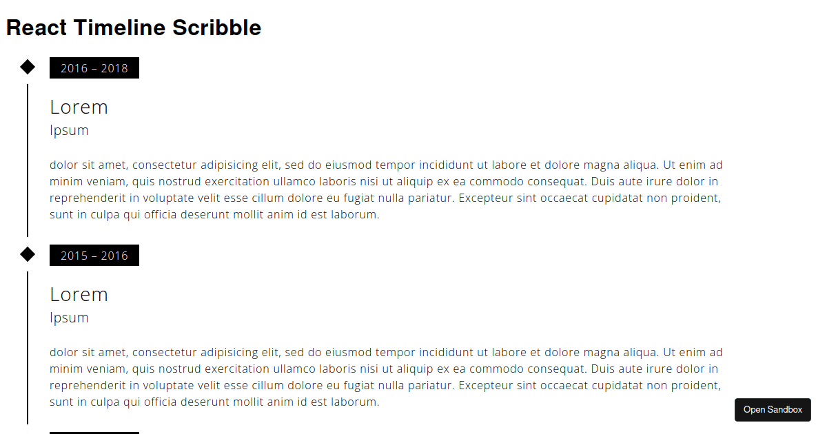 Vertical steps components - Codesandbox