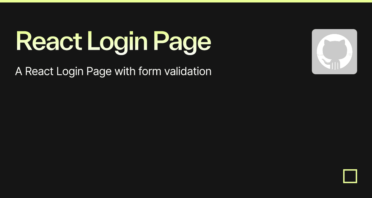 React Login Page - Codesandbox
