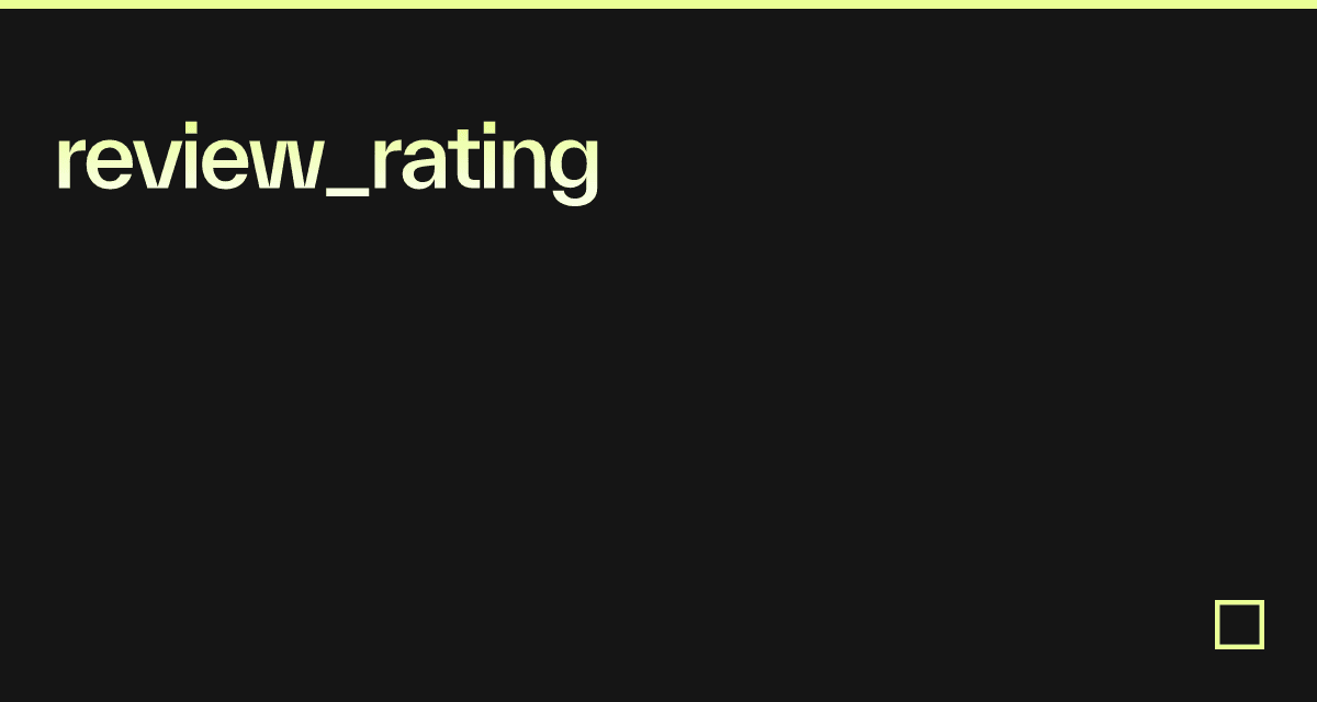 review_rating - Codesandbox