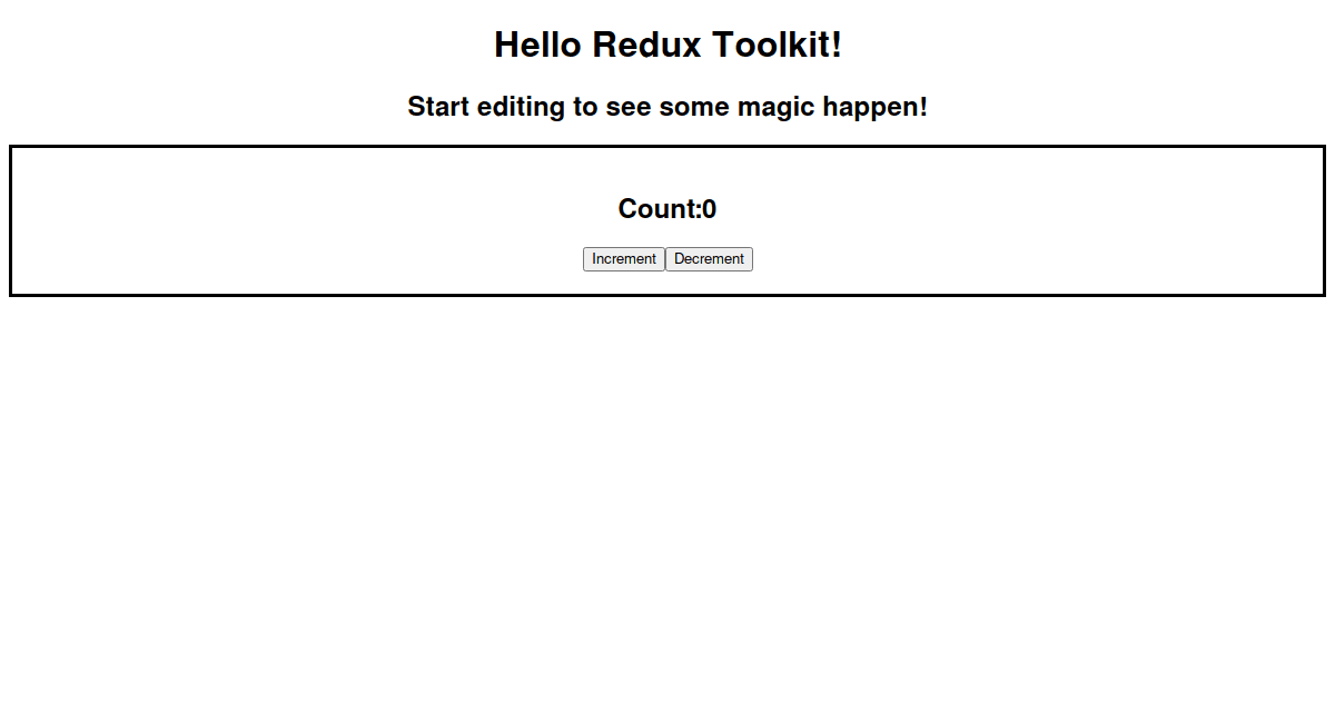 Redux Toolkit - Counter - Codesandbox