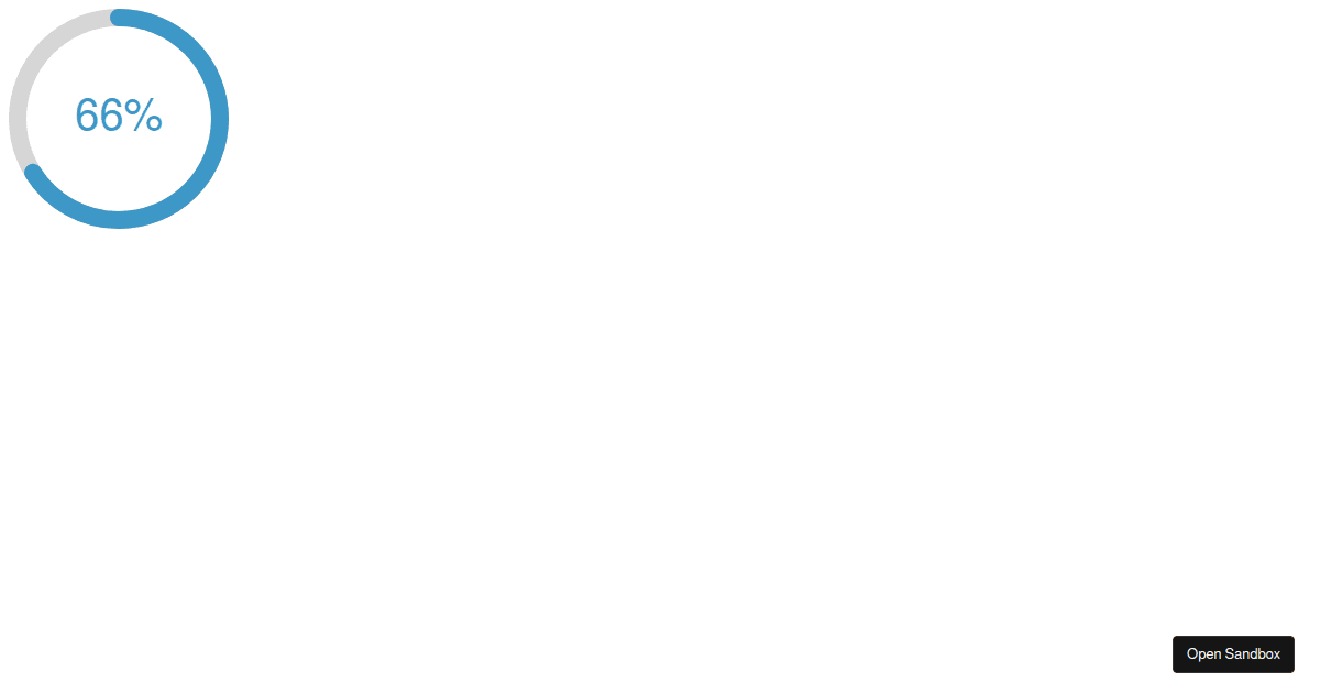 react-circular-progressbar with animated text (react-move) - Codesandbox