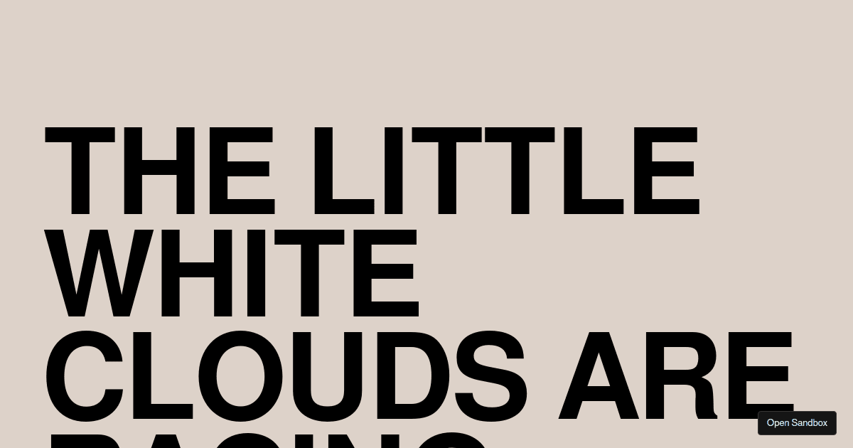 Variable Font Test Codesandbox