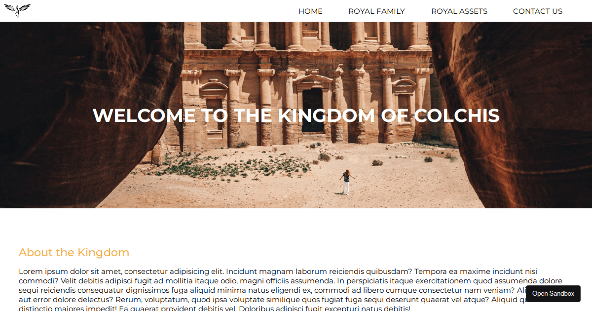 Kingdom of Colchis - Codesandbox