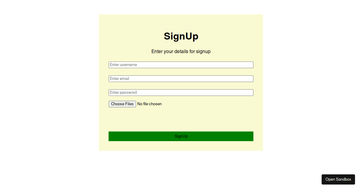 React Codesandbox