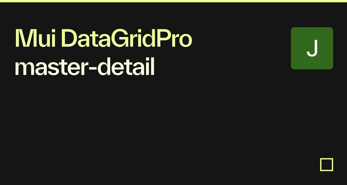 Mui DataGridPro master-detail - Codesandbox Mui DataGridPro master-detail - Codesandbox