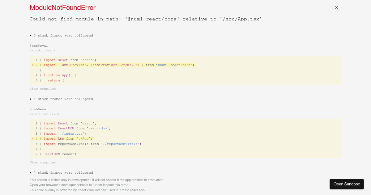 Create React App Forked Codesandbox 
