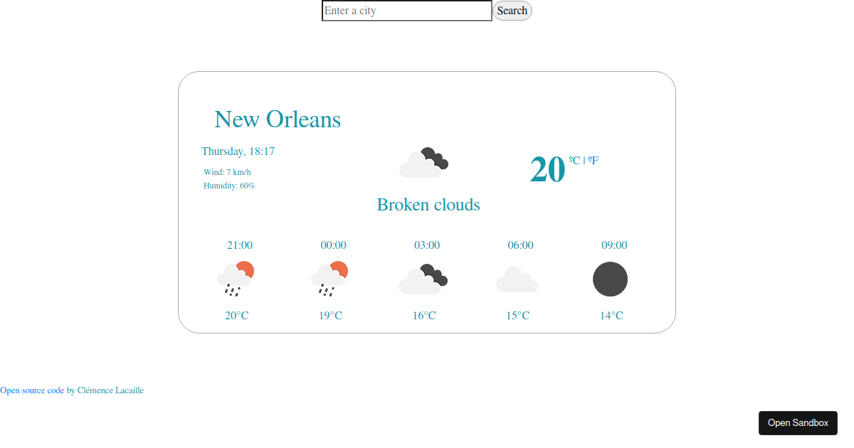 weather-react - Codesandbox
