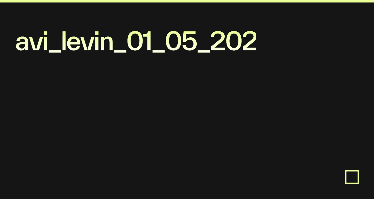 avi_levin_01_05_2022 - Codesandbox