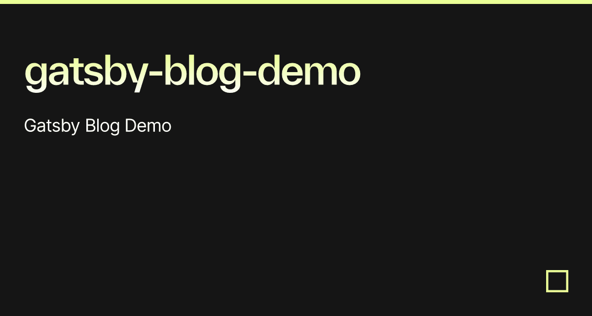 gatsby-blog-demo - Codesandbox