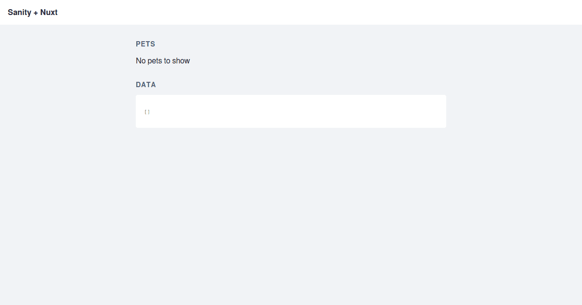 Get started with Sanity + Nuxt (Starter) (forked) - Codesandbox