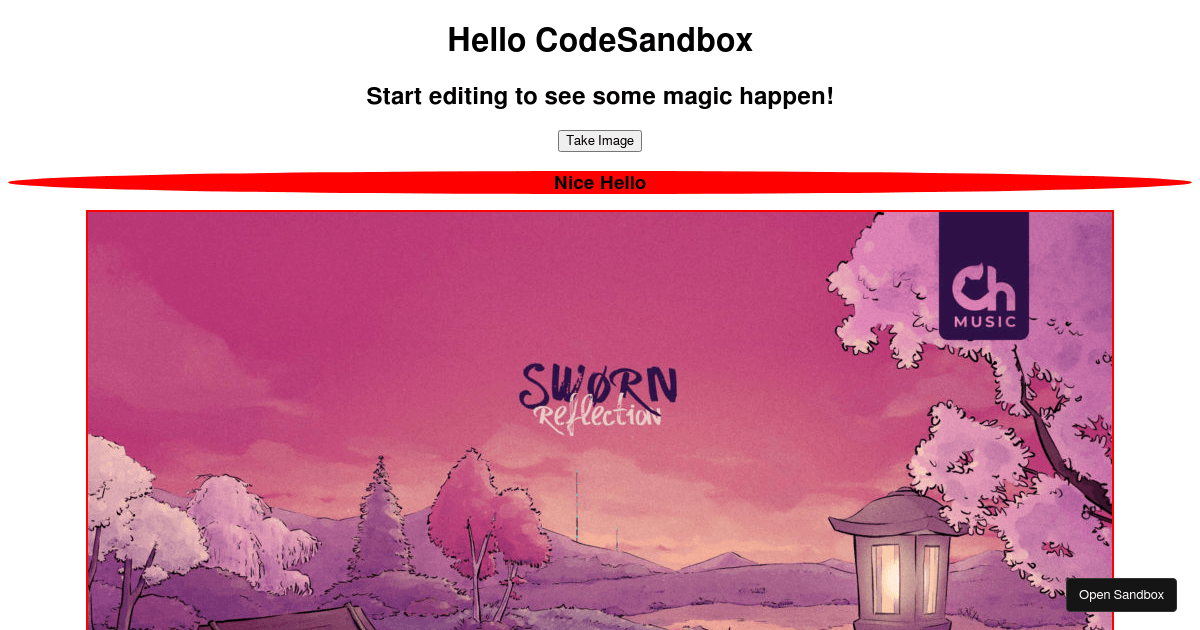 Screenshot client side (forked) - Codesandbox