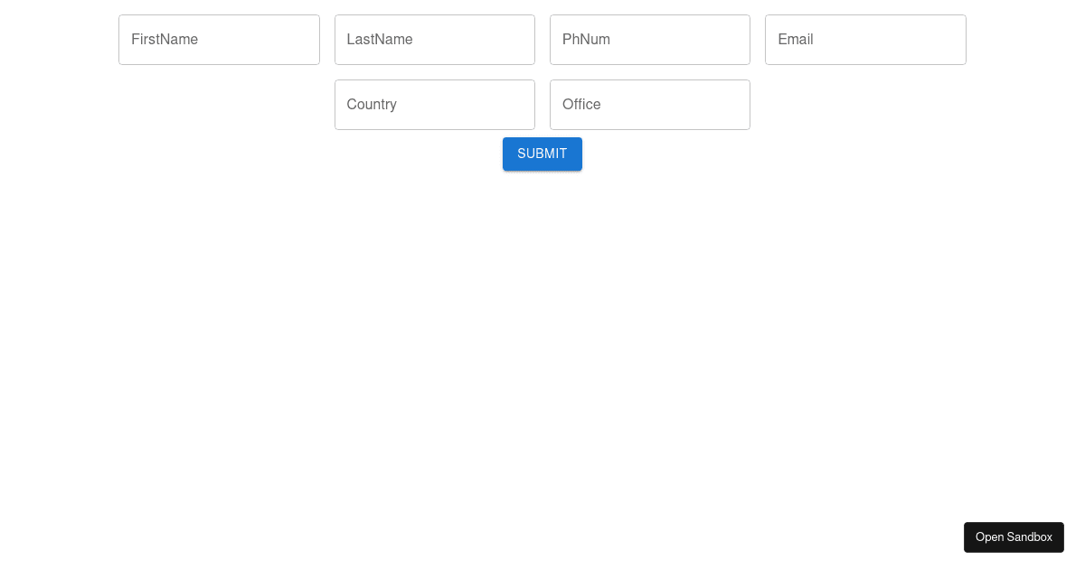 CRUD Operation - Codesandbox