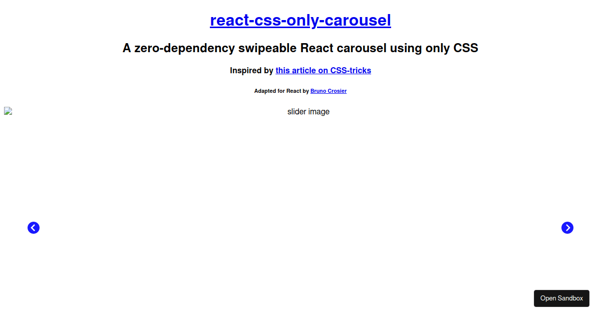 react-css-only-carousel - Codesandbox