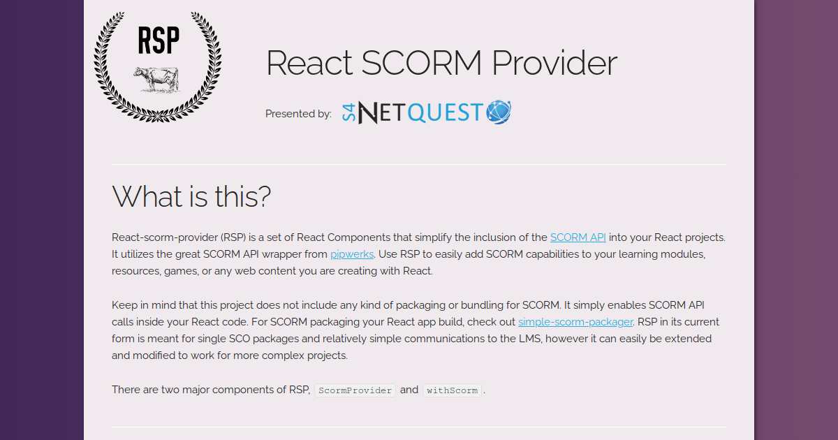 React Scorm Provider Codesandbox