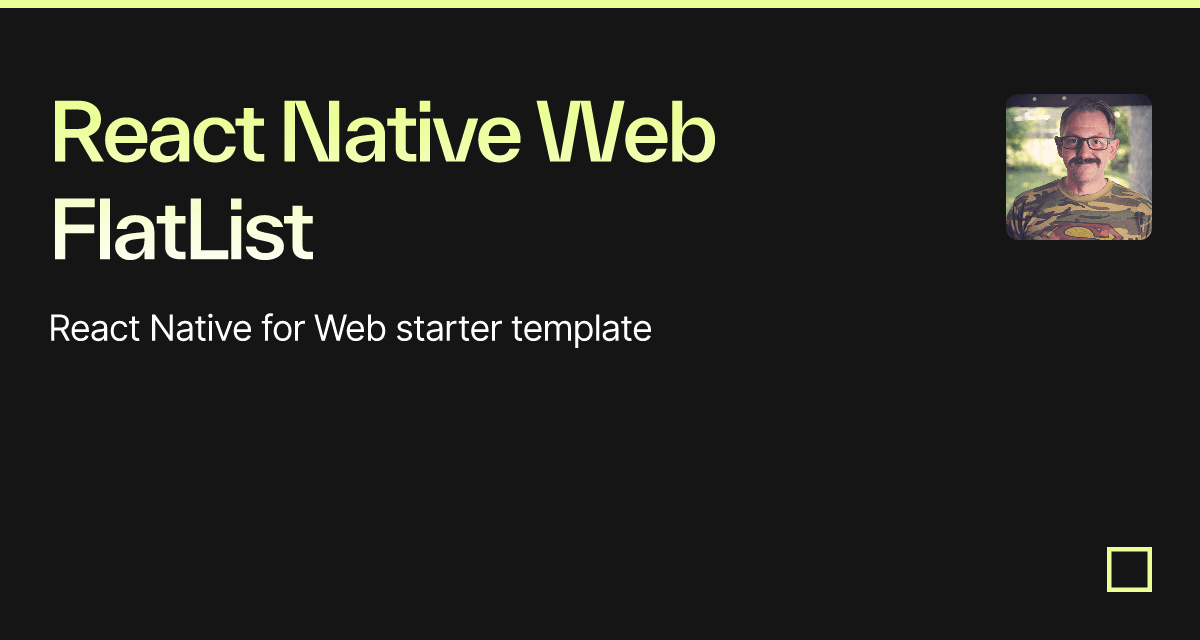 React Native Web FlatList - Codesandbox