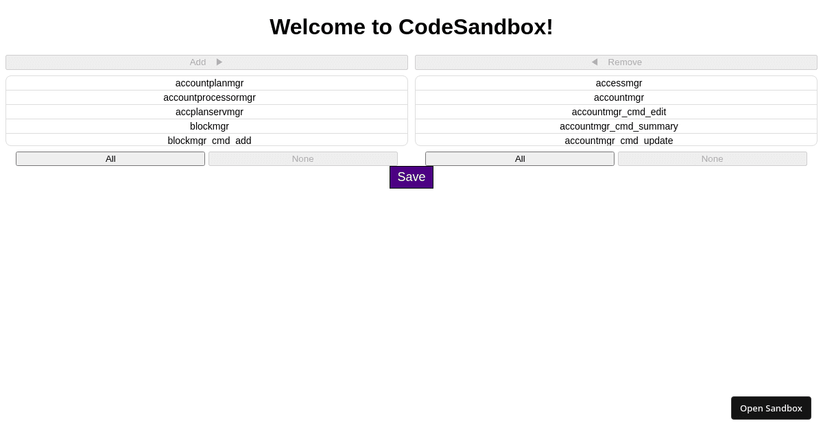 Angular Forked Codesandbox