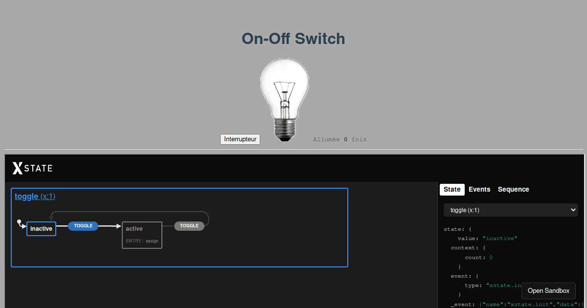 statecharts - Codesandbox