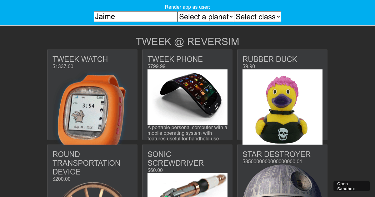 react-tweek-shop-example (forked) - Codesandbox