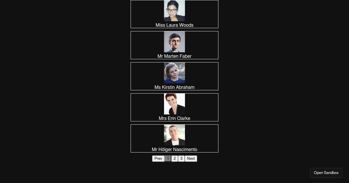 simple-react-pagination - Codesandbox